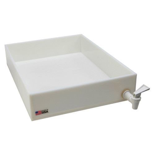 Dispensing Lab Tray with Spigot, HDPE, 9 Liter, 12 x 16 x 3"