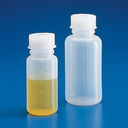Wide Mouth Lab Bottles, Graduated, LDPE, 2000mL, pack/5