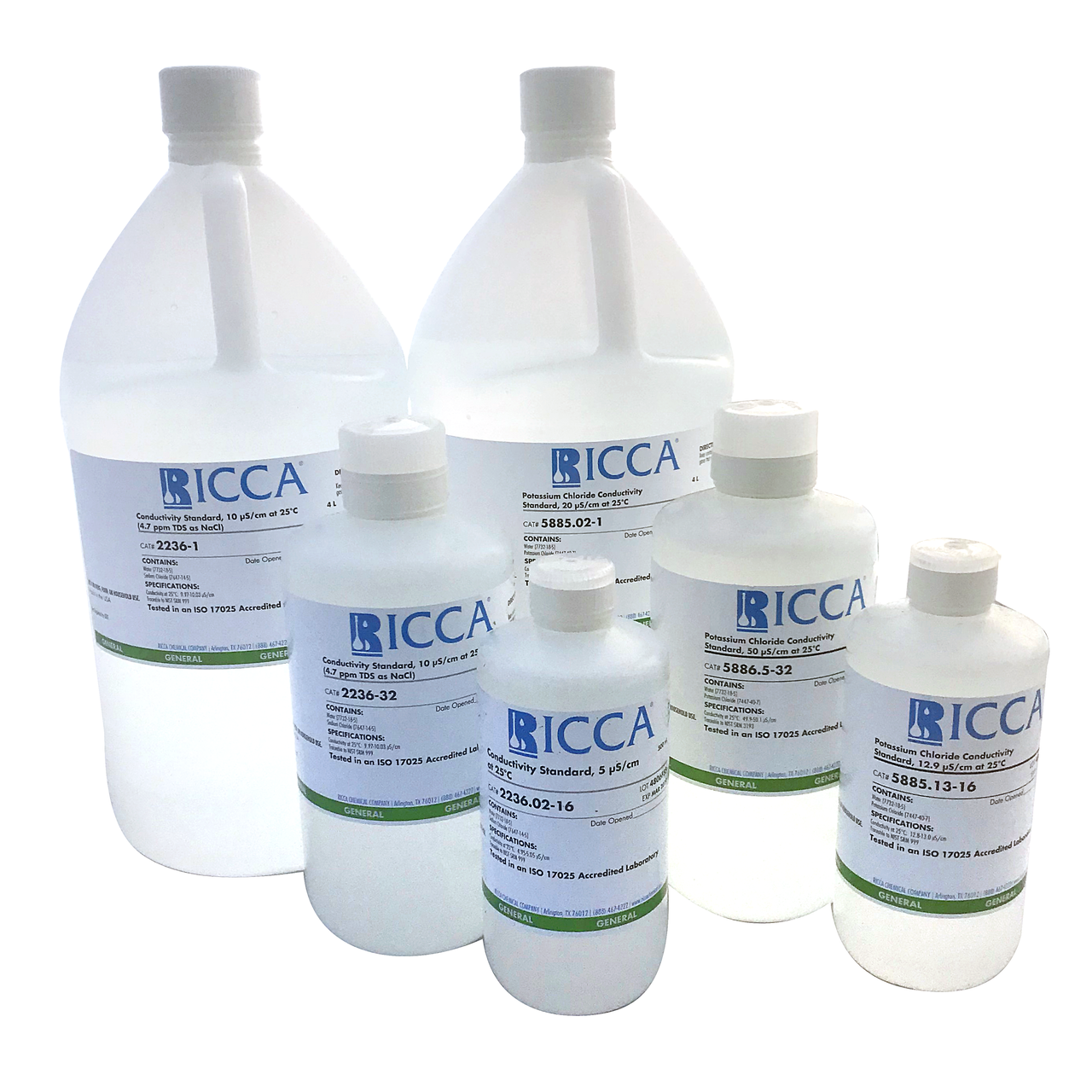 Potassium Chloride Conductivity Standard, 100 uS/cm at 25C, 500 ml