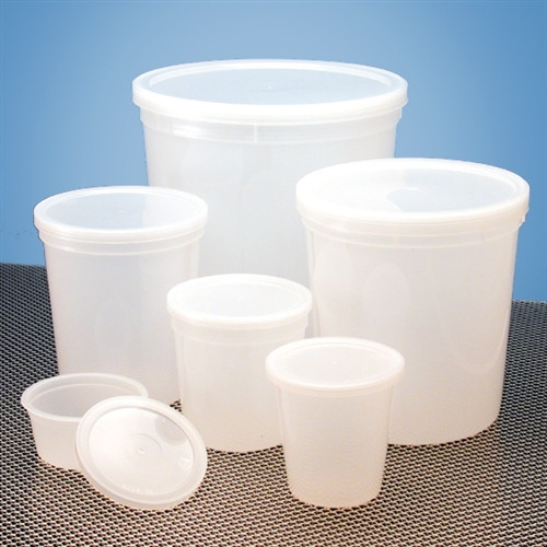 Disposable Specimen Containers with Lid, Transparent, 8oz, case/250