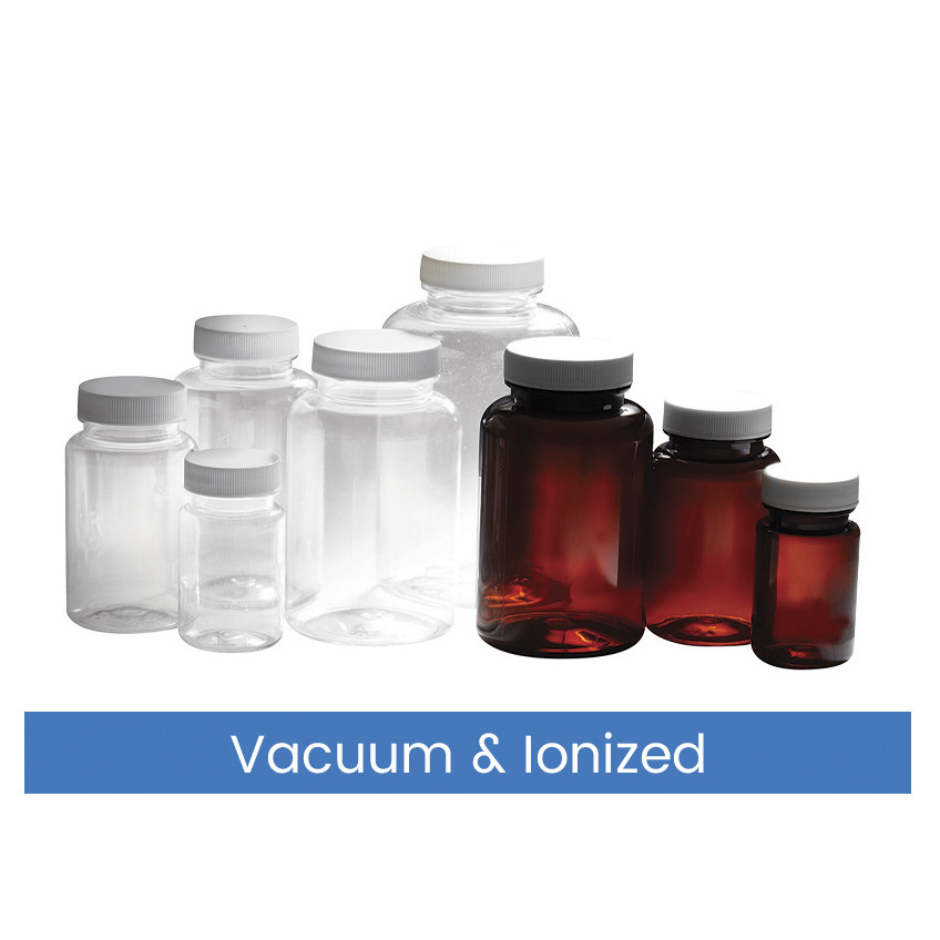 4oz Clear PET Packer Bottles, 38-400 Polypropylene SturdeeSeal® PE Foam ...