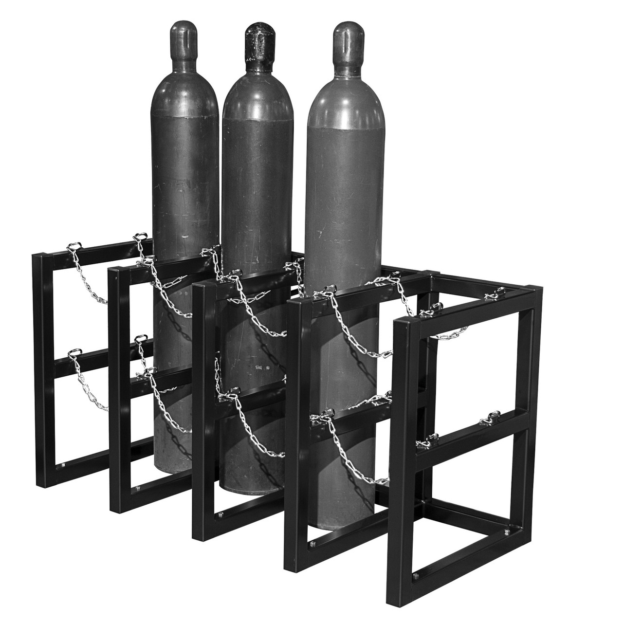 Gas Cylinder Barricade Rack, 8 Cylinder Capacity, 4 Wide / 2 Deep