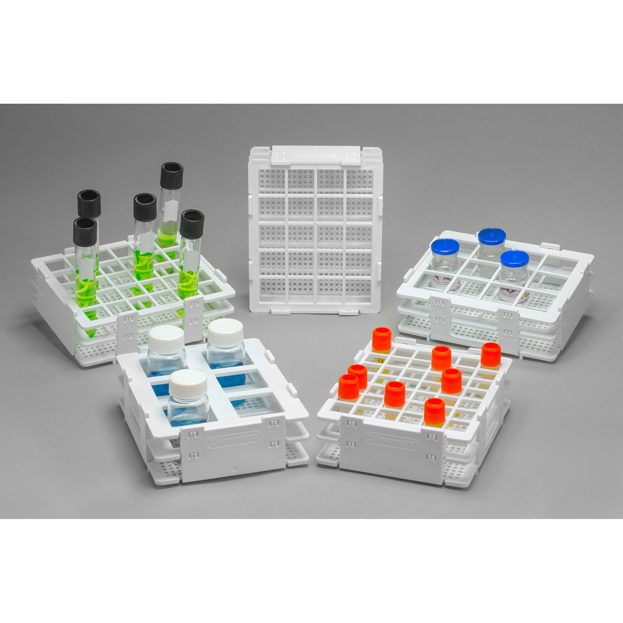 Autoclavable Vial and Bottle Rack, choose hole size, Each