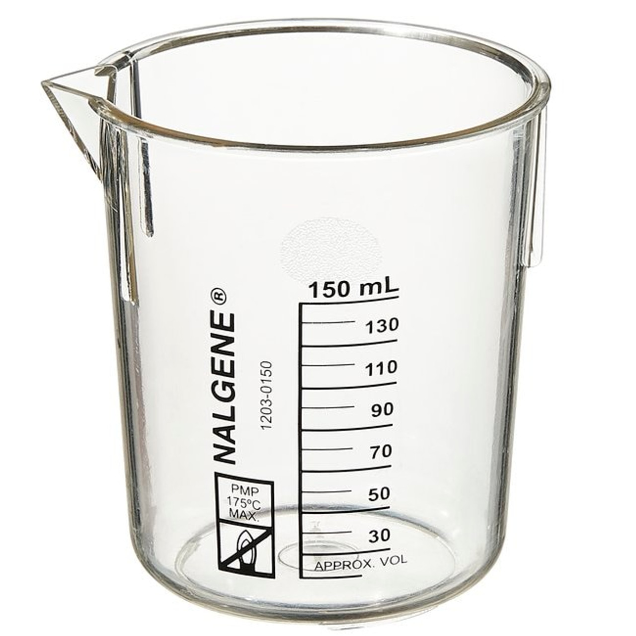 Nalgene® 1203-0400 PMP Beakers, Low-form Griffin Beaker, 400mL, case/24