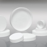 120-400 White Ribbed PP Cap with SturdeeSeal® PE Foam Liner, Each