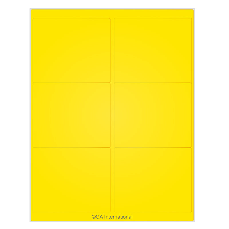 High-Quality Laser & Inkjet Matte Paper Labels (US Letter), Yellow, 4 ...