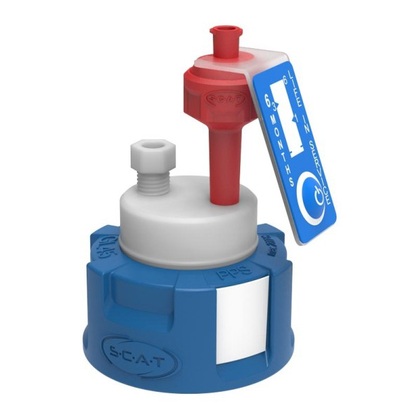 SCAT Safety Cap I, V2.0, GL45, Preperative, 1x PTFE-fitting 4,76 mm OD ...