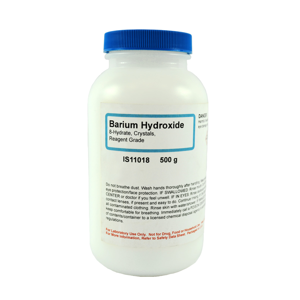 Barium Hydroxide Crystals, Reagent Grade, 500 grams