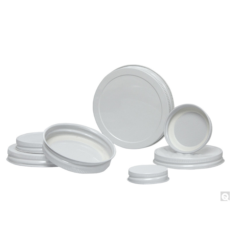 58-400 White Metal Cap with Plastisol Liner, case/2500