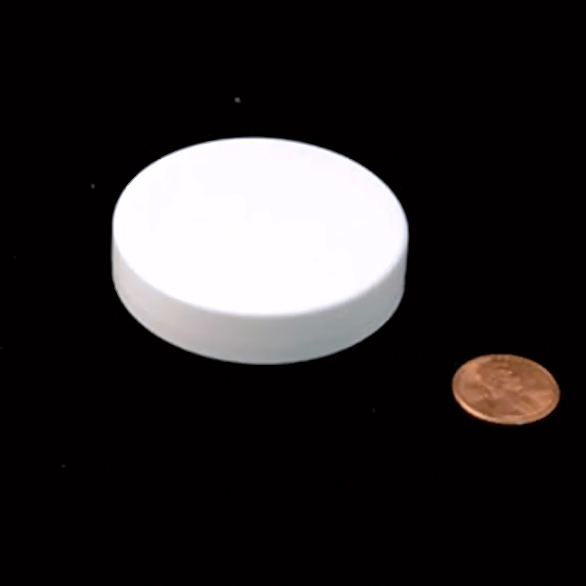 53mm (53-400) White Polypropylene Pressure-Sensitive Lined Smooth Cap ...