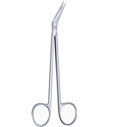 Iris Scissors, Fine, Angled Blade, 1" Cutting Edge, Surgical Grade, 4.5 ...