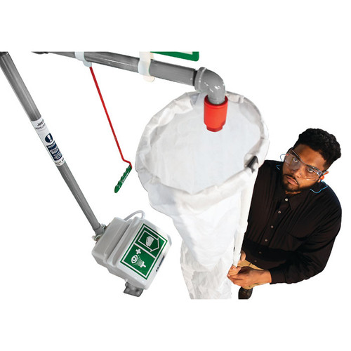 Justrite® Hughes Safety Shower Test Kit with Bucket And Shower Sock