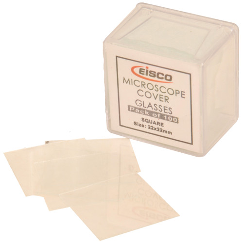 Microscope Cover Glasses size 22x22mm, pack/100