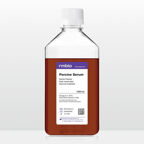 Porcine Serum, Gamma Irradiated and Heat Inactivated, US Origin, 1L