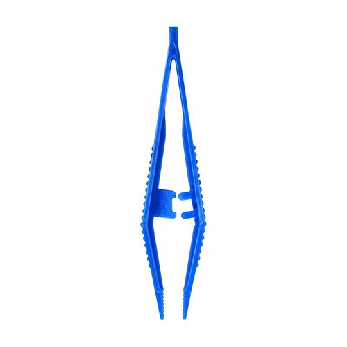 Mini Forceps, 3-1/2"/90mm, Blue, Polystyrene, each