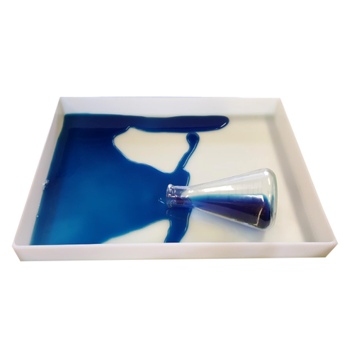 Secondary Spill Containment Tray, Polyethylene, 3/16" Thick, Choose Size