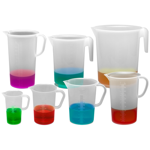 Large Volume Plastic Beakers and Pitchers