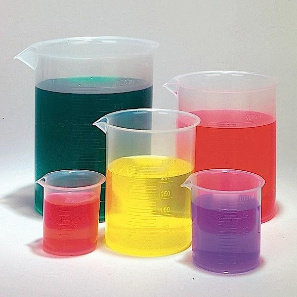 United Scientific BPSET5 Plastic Beaker Set Of 5, PP, each