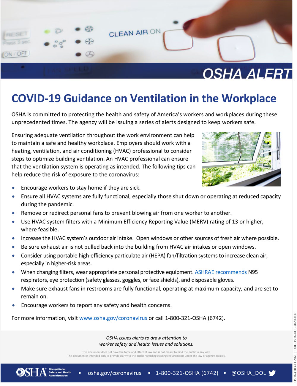 COVID-19 Guidance: Ventilation in the Workplace - CP Lab Safety