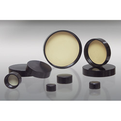 48-400 Black Phenolic Cap with 14B Rubber Liner, Autoclavable, Each