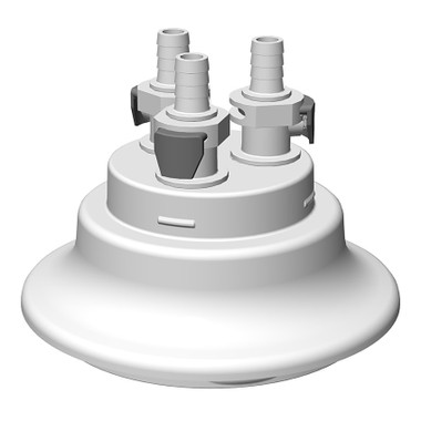 VersaCap® Adapter Insert, 120mm, (3) 3/8" Hose Barb, Quick-Connect