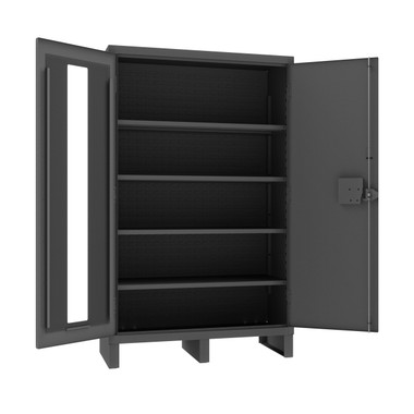 Access Control Cabinet, 14 Gauge, 60 x 24 x 78, 4 Adjustable Shelves ...