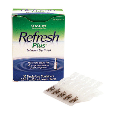 Sensitive Refresh Eye Drops in Single-Use Containers, 3 boxes of 30