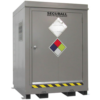 HazMat Drum Storage Locker with Optional Fire Rating, 4-Drum