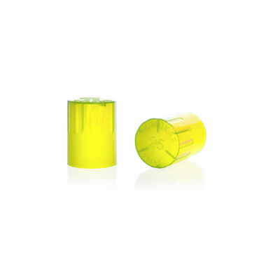 KIMBLE® KIM-KAP® Polypropylene Cap, Yellow, Fits 20 mm Tube OD, case/500