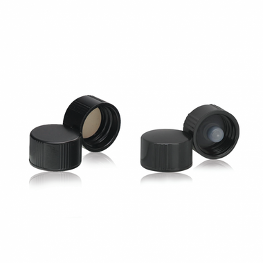 Wheaton® Black Phenolic Screw Cap, PE Cone Liner, 38-400, case/576