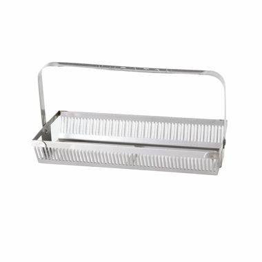 Wheaton® Stainless Steel Rack, 50 Slide Unit, with Handle Attached, case/3
