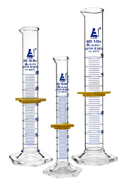 Measuring Cylinder Set, 10 ml, 25 ml & 50 ml, ASTM, Class A, Protective ...