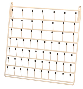 60 Peg Wall Mounted Laboratory Draining Rack, Vinyl Coated Steel, 3 ...