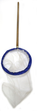 Insect Collecting Net, 30" Wood Handle, 12" Iron Wire Ring, 30" Deep Net