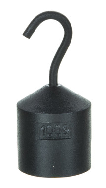 Hooked Iron Weight, 100g, with Bottom Slot, Powder Coated Steel