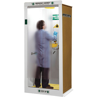 Emergency Shower Decontamination Booth, 40" x 37" x 90"