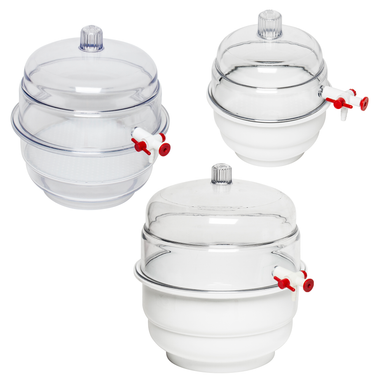 Small Desiccator, Polycarbonate "Space Saver" 0.31 Cu. Ft