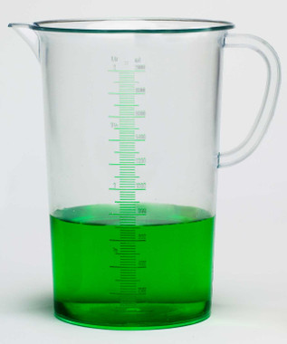 Tall Form 2000 ml Clear TPX Graduated Pitcher, 20 ml Graduation