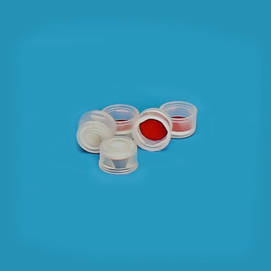Chem Snap Cap, 8mm, Clear with Molded Septum, pack/100