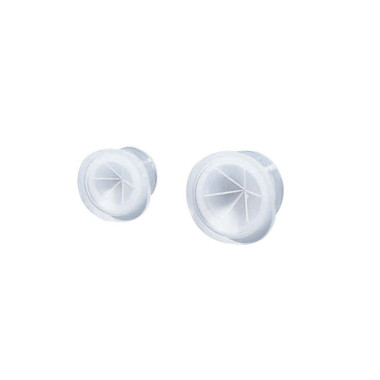 Snap Plug, 12mm, Clear, Conical, Polyethylene with Starburst, pack/100