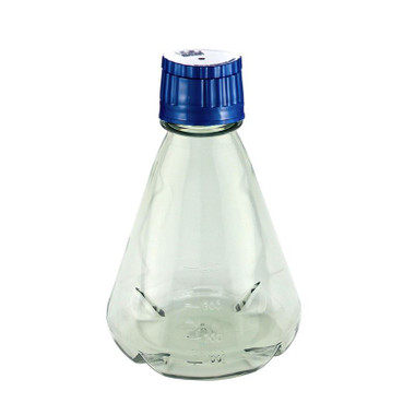 Flask, Erlenmeyer, 125mL, Sterile, Baffled, Polycarbonate, 38-430 with ...