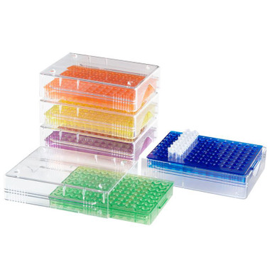 Low Temp PCR Rack, 96 Well, Assorted, pack/5