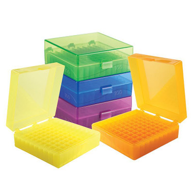 Hinged Tube Storage Box, 100-Well, Assorted, pack/5
