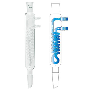 Condenser, Reflux, 350mm, 24/40 Joint, 175mm Coil Length, each