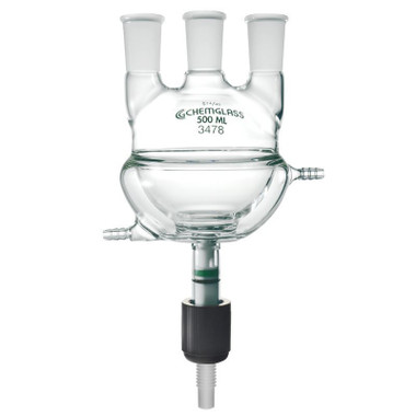5000mL 3-Neck RBF, Half Jacket, 1-CN 45/50 Outer, 2-SN 29/42 Outer ...