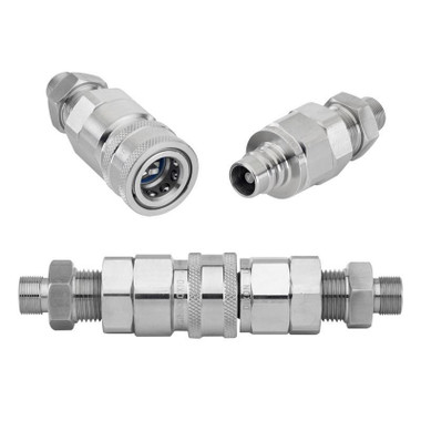 Quick Disconnect Female Coupler, 1/2" 316 Stainless Steel, M16 Male End ...