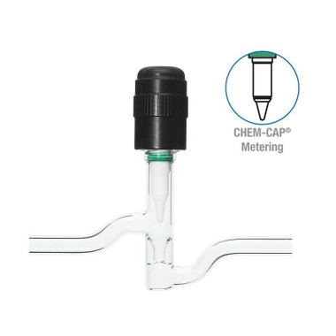Valve, Chem-Vac, Chem-Cap®, Hi-Vac, Metering, 180°, 0-4mm Bore, each