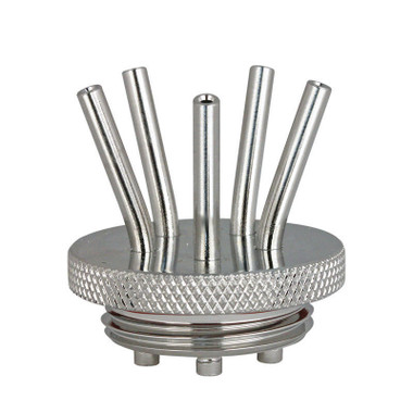 5-Port Adapter, G 3/4 Thread, 30° Angled 1/8" Ports, Stainless Steel, each