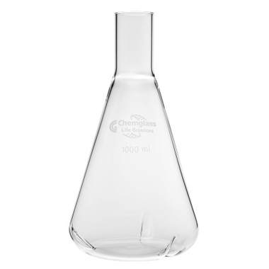 Flask, Shake, 2000mL, Baffled, Delong Neck, Approx OD x Height (mm ...