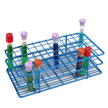 Coated Wire Tube Rack, 13mm, Blue, 6x12 Format, each